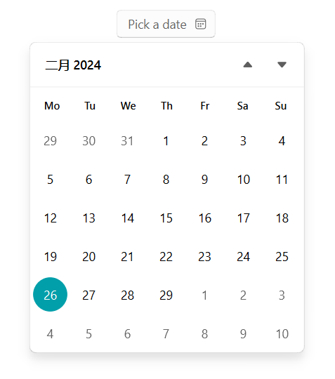 Calendar Picker | QFluentWidgets