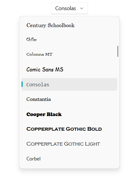 Combo Box Qfluentwidgets
