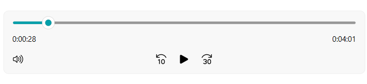 Media Play Bar | QFluentWidgets